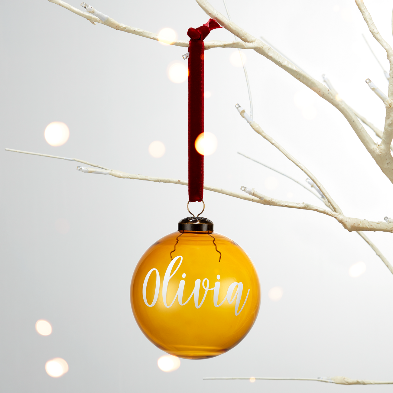 Glitter Green Personalised Bauble - Handmade Christmas Co.